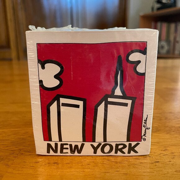 Source Unknown | Office | Vintage Twin Towers Note Paper Cube | Poshmark